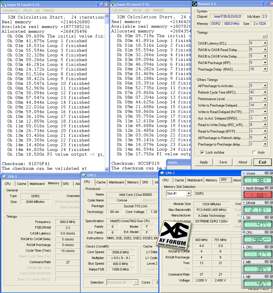 威剛 ADATA DDR2-1200+ 1GBX2-1200,1200,1200